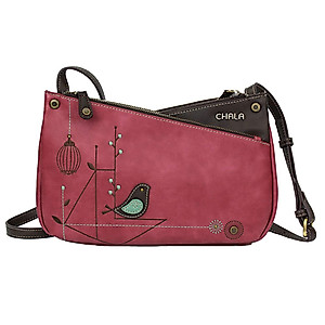 Chala Handbags Bird Criss Cross Crossbody Handbag Purse