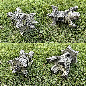 Sdeetesamjun Zen Garden Decor Pagoda Lantern Statue for Outdoor Patio Plant Pots Bonsai Decor, Japanese Yard Sculpture Decor