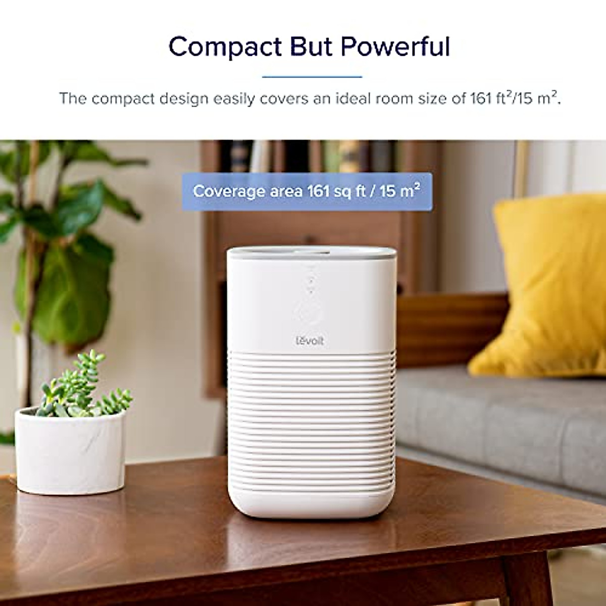 LEVOIT Air Purifier, 2 Pack, White & Air Purifiers for Home Large Room, H13 True HEPA Filter Cleaner with Washable Filter, Vital 100, White