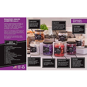 Mcintosh Apple Odor Eliminating Highly Fragranced Candle - Eliminates 95% of Pet, Smoke, Food, and Other Smells Quickly - Up to 80 Hour Burn time - 12 Ounce Premium Soy Blend