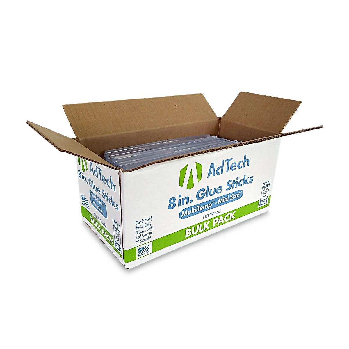 AdTech 8 inch Mini Hot Glue Sticks, Clear