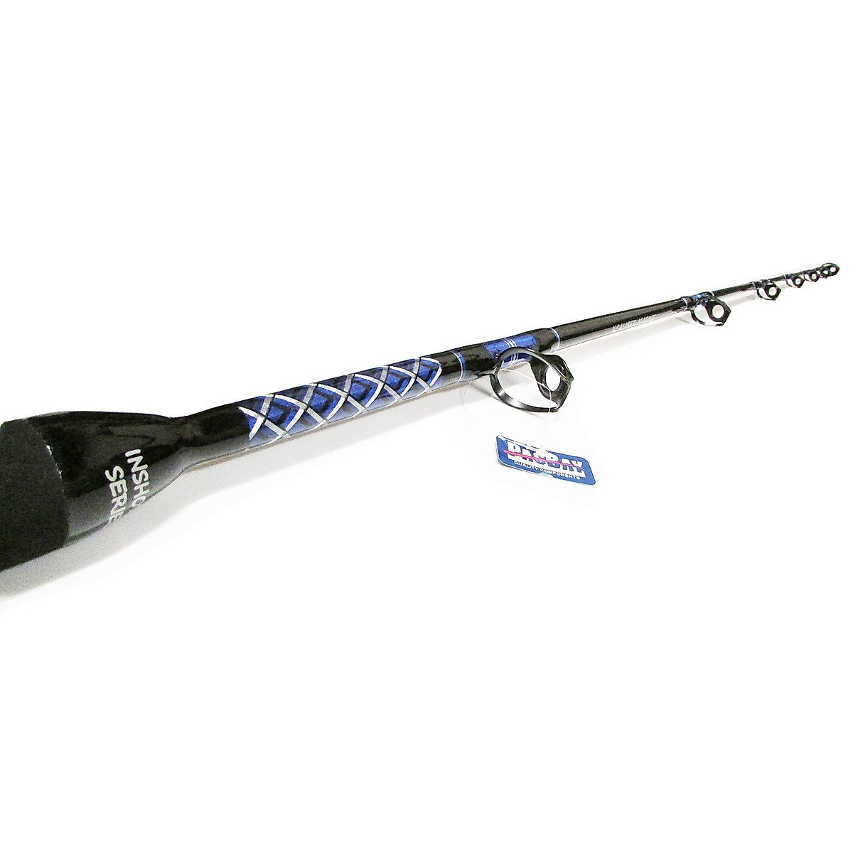 Xcaliber Marine Pair of (2) Inshore Series 6' 20-40 lb Saltwater Boat RODS (Blue and Silver)