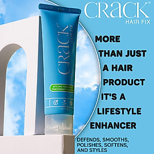 Crack HAIR FIX Styling Creme - Multi-Tasking, Anti-Frizz, Leave-In Styling Aid With Protection