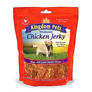 Kingdom Pets Filler Free Chicken Breast Jerky, Premium Treats for Dogs, 48-Ounce Bag