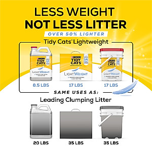 Purina Tidy Cats LightWeight Clumping Cat Litter, Tidy Max Instant Action Formula - 17 lb. Box