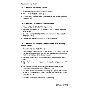 C. Crane CCRadio - EP PRO AM FM Battery Operated Portable Analog Radio with DSP