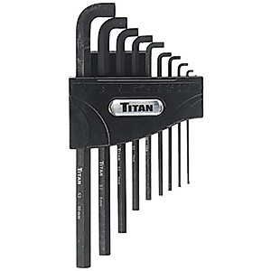 Titan TIT12738 9 Piece Metric Low Profile Hex Key Set