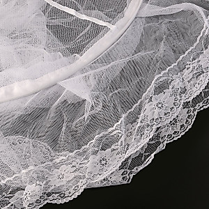 Toyvian Bed Canopy Net Baby Mosquito Net Girls Bed Tent Crib Mosquito Net, Lace Net Thicken Hanging Bed Canopy Easy Installation Mesh Net for Home Kids Room (White)