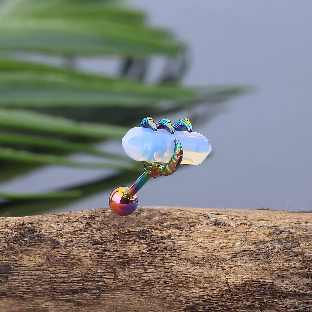 OUFER 16G Surgical Steel Cartilage Stud Earrings, Claw Helix Earrings, Tragus Conch Daith Piercing Jewelry for Women Men