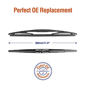 For Genuine Honda 76730-TRN-H01 CRV 2017-2021 Rear Windshield Wiper Blade Replacement, Exact Fit for CR-V 2017 2018 2019 2020 2021 Rear Wiper Arm, WOWIPER Car Wipers, 300mm - 12" + 12 inch (set of 2)