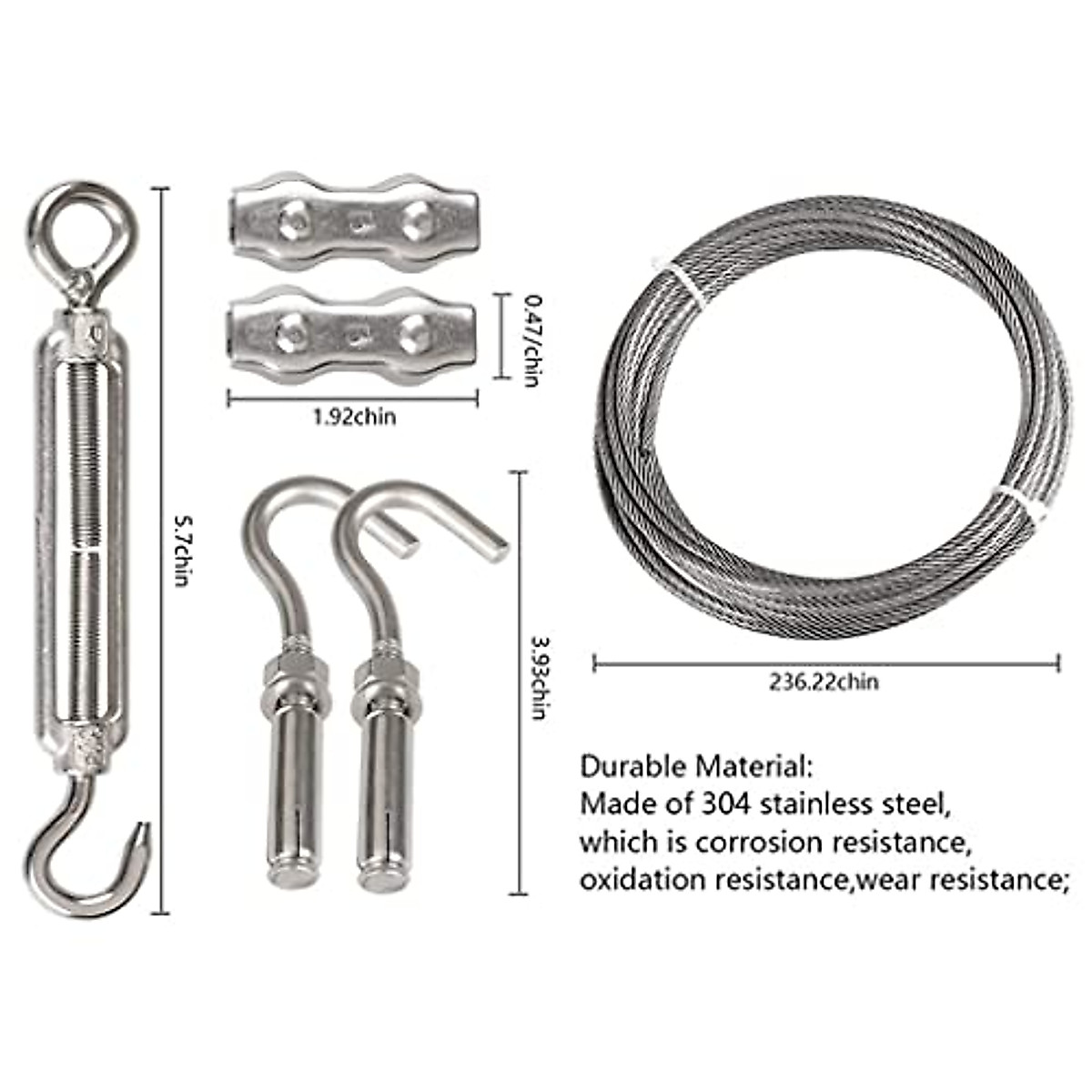N/A Portable Windproof Clothes Rope with Stainless Steel Cable Fastening System Multifunctional Heavy Duty Laundry Rope