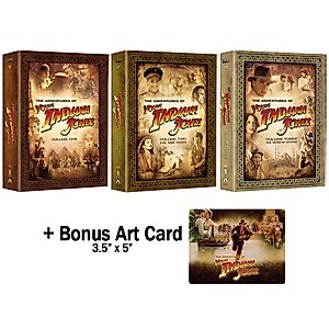 The Adventures of Young Indiana Jones: Complete TV Series Ultimate DVD Box Set Collection - Loaded With Special Features, Interactive Content, & Documentaries on 31 Discs! + Bonus Art Card