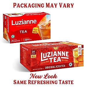 Luzianne Iced Tea Bags, Gallon Size, Unsweetened, 24 Count Box, Specially Blended For Iced Tea, Clear & Refreshing Home Brewed Southern Iced Tea