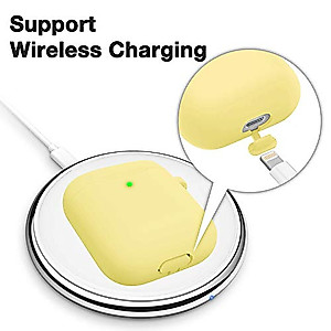 MITERV Airpods Case Cover Soft Silicone Protective Case Skin for Apple Airpod 1 2 Front LED Visible 6 Pack
