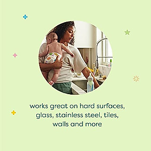 Babyganics Multi Surface Cleaner, Fragrance Free, For Hard Surfaces, Glass, Stainless Steel, Tiles, and Walls, 32 Fl Oz Spray Bottle (Pack of 3)