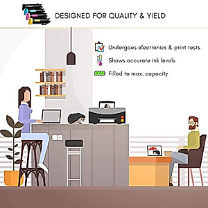 Limeink Compatible Toner Cartridge Replacement for Dell H625cdw Toner H825cdw for Dell Toner S2825cdn High Yield Laser Toner Cartridges For H625 H825 s2825 Ink 4 Pack 1 Black 1 Cyan 1 Yellow 1 Magenta