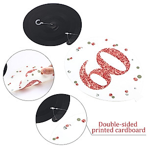 Blulu Birthday Party Decorations, Birthday Party Rose Gold Hanging Swirls Ceiling Decorations Shiny Foil Swirls for Birthday Decorations Supplies 30 Count (60 Style)