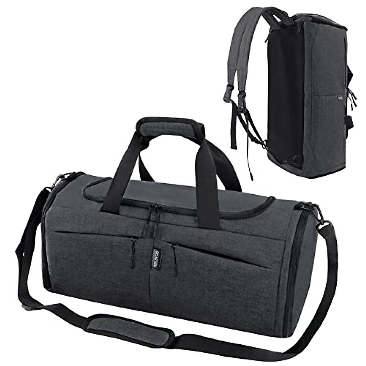 Noelen Gad Travel Duffle Bag for men 50L Medium Sports Gym Bag with Dry wet separation Pocket & Shoes Compartment Weekender Overnight Backpack for Traveling Duffel Bag Backpack (Black)