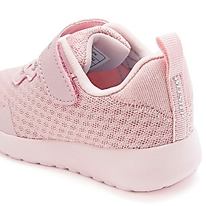 Weestep Little Kid Boys and Girls Lightweight Hook and Loop Running Sneaker, Pink, 2 Little Kid