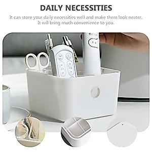 Cabilock Multi- Functional Plastic Tabletop Boxes Bathroom Drawer Organizer Bins Tabletop Makeup Organizer Plastic Storage Display Boxes for Dresser Vanity Bathroom Kitchen (White)