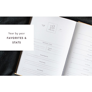 Promptly Journals, A Complete Childhood History: From Pregnancy to 18 Years Old (Navy Blue, Linen) | Baby Book and Pregnancy Journal | Baby Memory Book