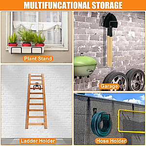 Zitalupy Garden Hose Holder, Heavy Duty Garden Hose Reel Wall Mount Water Hose Holder for Outdoor, Outside Yard & Garden, Garden Hose Storage for Water Hose, Extension Cords