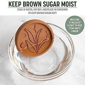 Goodful Brown Sugar Saver and Softener Disc with Airtight Storage Container, Multiple Uses for Food Storage Containers, Reusable and Food Safe, 1.5-Quart Container with Sugar Saver Disk