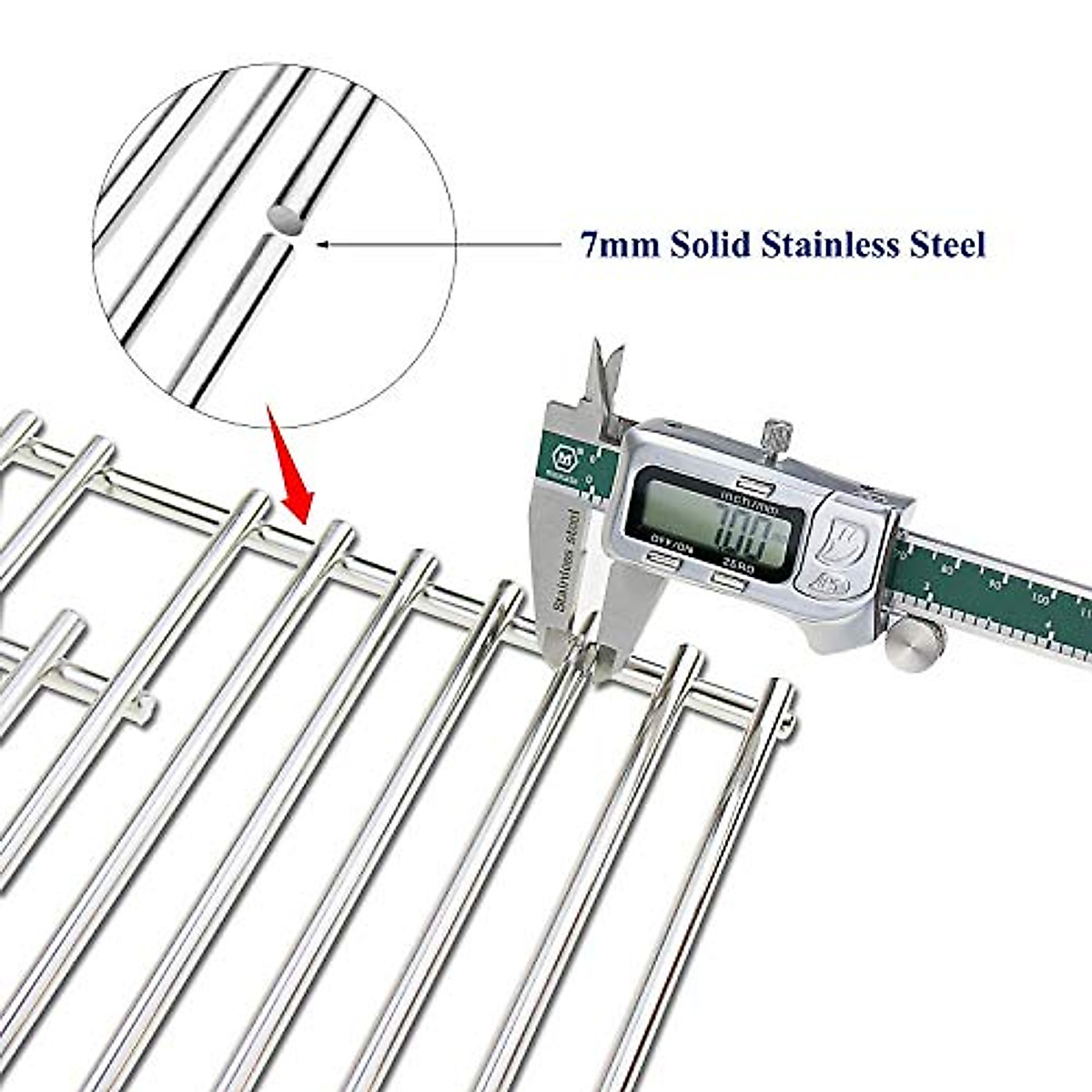 Uniflasy 17 Inches Cooking Grates for Home Depot Nexgrill 720-0830H 720-0830D, 720-0783E, 720-0783C Gas Grill Replacement Parts, Stainless Steel Uniflame Gas Grills Cooking Grids 2 Pack