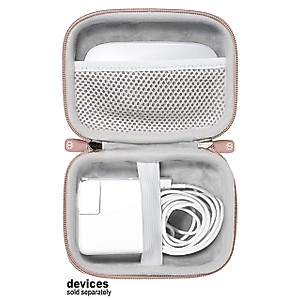 GETGEAR case for MacBook Magsafe/Magsafe 2 Charger Adapter, Magic Mouse 1, 2, Lightning Hub, Type C and USB Hub, Card Reader, All in one Carrying Solution (Rose Gold)