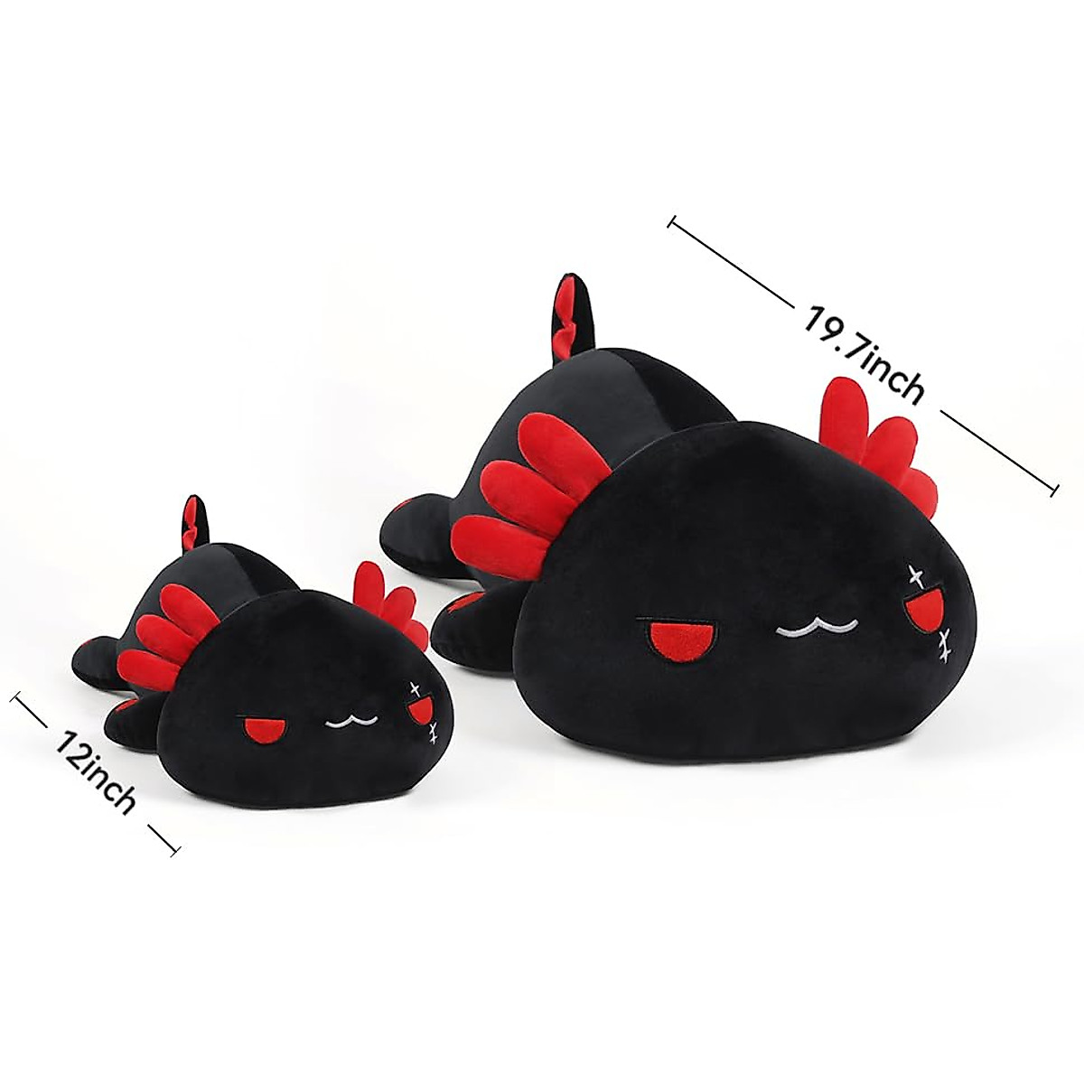 Yeqivo Axolotl Stuffed Animal, Cute Black Axolotl Plush Pillow Toy Soft Axolotl Stuffed Animal Kawaii Plushie Toy 50CM/19.7Inch
