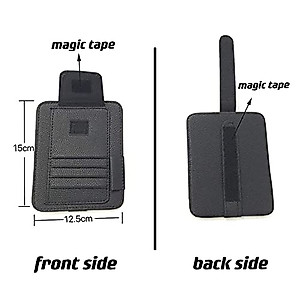 VAGURFO Car Sun Visor Organizer, Card Holder Sunglass Holder Pen Holder Cash Holder Pocket Organizer Registration Document Holder Auto Interior Accessories (Black)