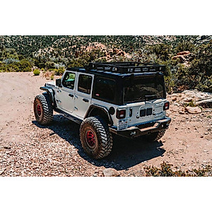 Body Armor 2019-2022 Compatible With Jeep Wrangler JL Full Width Rear Bumper W/ Tire Carrier Mount Black JL-2965