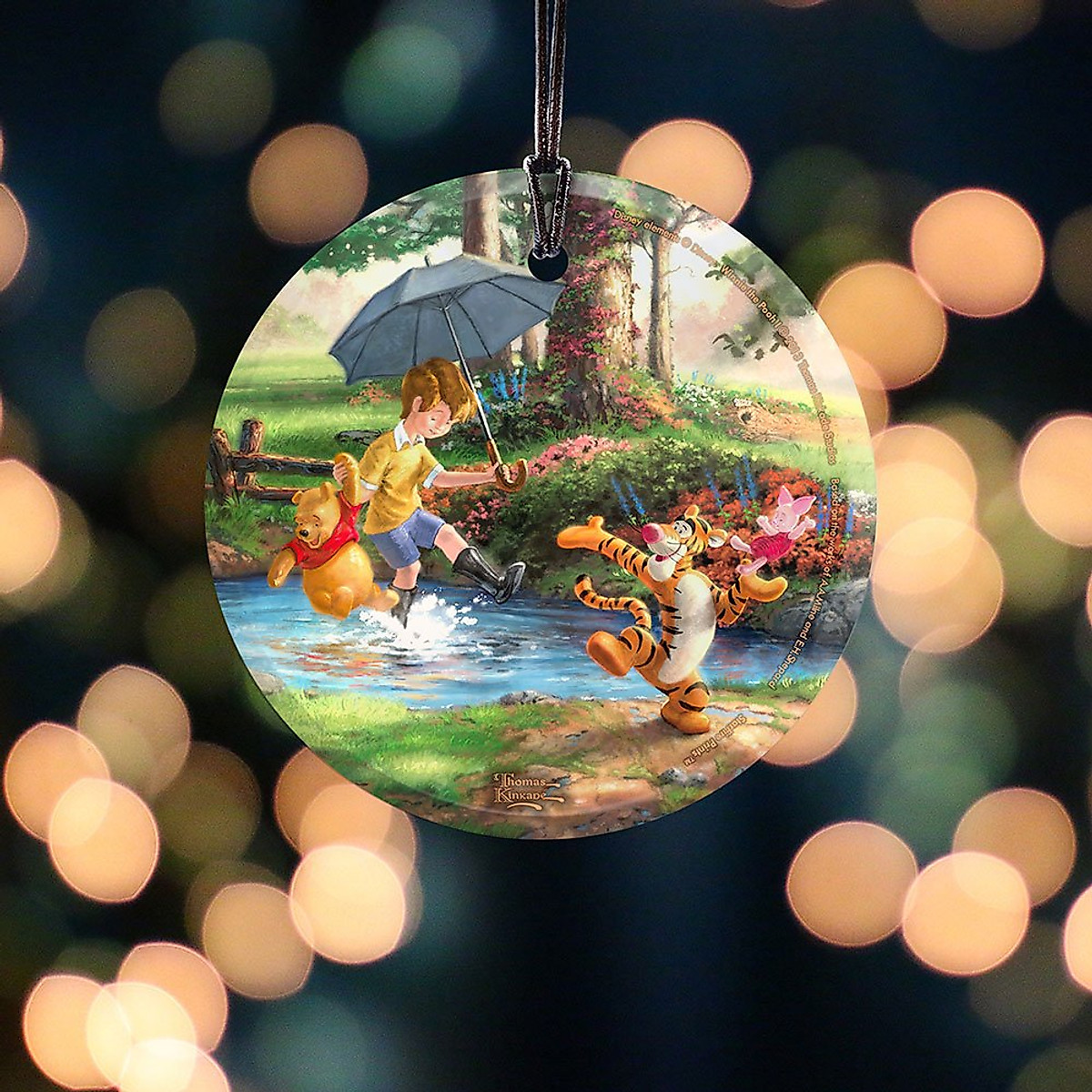 Thomas Kinkade Studios (Winnie the Pooh I) StarFire Prints Hanging Glass SPCIR467