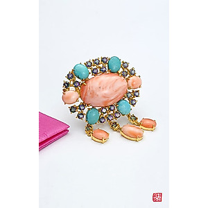 NASCHENKA Traditional Korean Hanbok brooch pin accessories gemstone jewelry for women moms gift