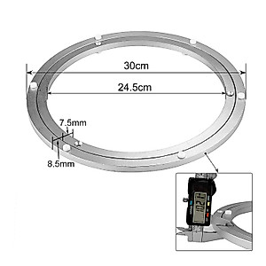 12 inch Aluminium Lazy Susan Turntable Bearing, STARVAST Heavy Duty Lazy Susan Hardware Round Rotating Bearing Turntable Base for Kitchen Dining Table (Load Capacity: 132-176 lbs)