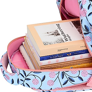 MYGOO Girls Backpack - 17" Tall Colorful School Bag, Archibald Collection, 24L Capacity, Berry Pink