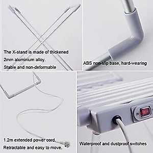 20 Bars Winged Electric Heated Clothes Airer - Energy-Efficient Indoor Horse Rack - Indoor Laundry Clothes Drying Rack - for Indoor Outdoor Home Laundry Room Apartment, Foldable