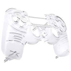 eXtremeRate Custom Faceplate Cover, Soft Touch Front Housing Shell Case Replacement Kit Compatible with ps4 Slim Pro Controller JDM-040/050/055 - Foggy Clear Purple - NOT A Controller