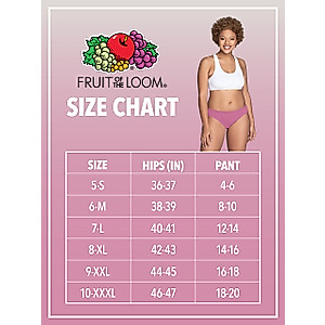 Fruit of the Loom Women's 360 Underwear, High Performance Stretch for Effortless Comfort, Available in Plus Size, Cotton Blend-Brief-6 Pack-Colors May Vary, 6