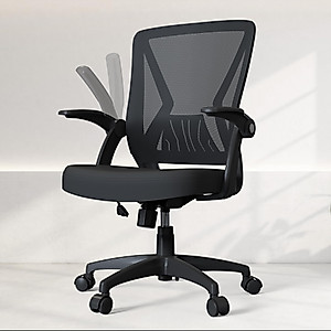 TTD TIANTIANDA Comfy Swivel Adjustable Computer Desk Office Chair with Flip Up Arms and Lumbar Support for Study