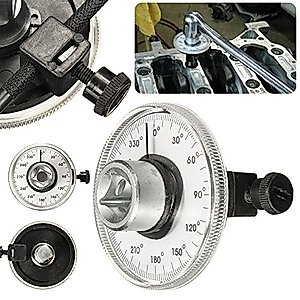 Mokylor 360° Adjustable 1/2" Drive Torque Angle Gauge, Torquemeter Wrench Set,Professional Measurer Tool