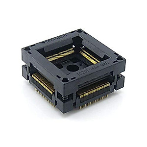 QFP144 Coverless Programming Adapter Socket/Burning Socket/IC Test Socket IC201-1444-026, 144-Pin, 0.5mm Pitch, IC Test Burn-in Socket, Applied to QFP144, TQFP144, FQFP144, PQFP144 Packages.