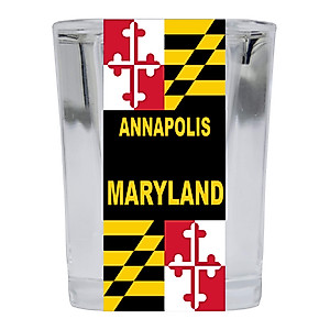 Annapolis Maryland 2 Ounce Square Shot Glass