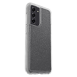 OtterBox Galaxy S21 FE 5G (Only) Symmetry Series Case - STARDUST (SILVER FLAKE), ultra-sleek, wireless charging compatible, raised edges protect camera & screen