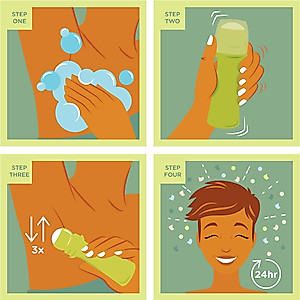 Ban Invisible Roll-on Antiperspirant Deodorant for Women and Men, 24-hour Underarm Odor & Sweat Protection, Powder Fresh, 3.5 Oz, Pack of 4