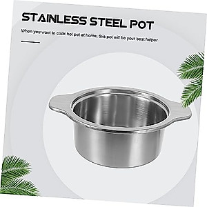 OKUMEYR 1pc Stainless Steel Skewer Pot Japanese Cookware Korean Cookware Nonstick Cookware Small Cooking Pot Chinese Shabu Shabu Kitchen Pot Household Pan Thicken Pot Food Cooking Pot Tool