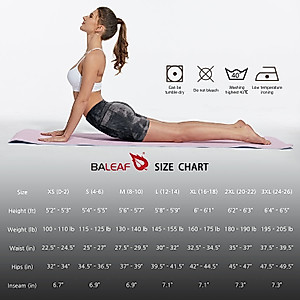 baleaf Biker Shorts Women Yoga Gym Workout Spandex Running Volleyball Tummy Control Compression with Pockets Soft 7" Tie Dye Black M