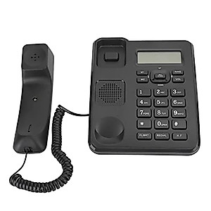 Fixed Corded Telephone Home Business Office 3 Sets of Alarm Functions Double Linkage Memory Functions
