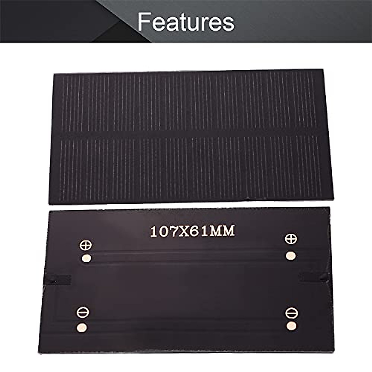 Fielect 5Pcs Mini Small Solar Panel 5V 1W Polycrystalline Mini Solar Cell Epoxy for Solar Battery Charger DIY Solar Syatem Kits 107x61mm