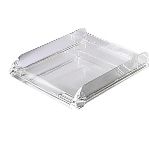 Rexel Nimbus Letter Tray Self-Stacking Acrylic Clear Ref 2101504 by Rexel